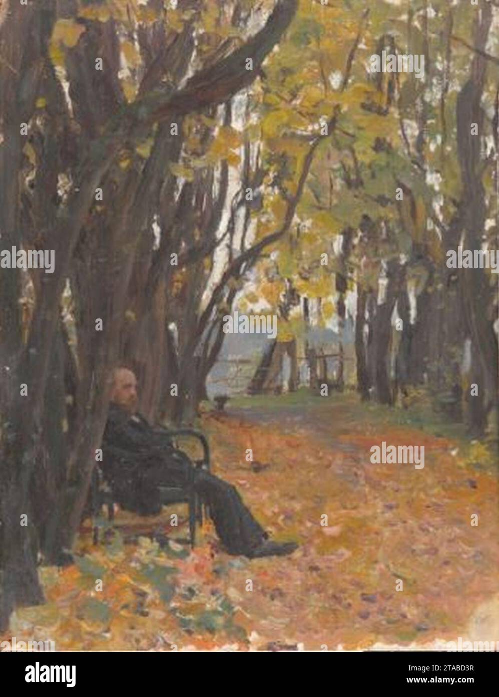 Vladimir Dm. Derviz na skamye by V. Serov (1892-3, GTG Stock Photo - Alamy