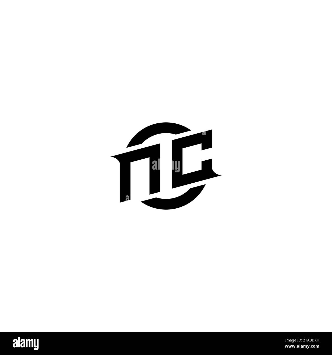 NC initial game logo, banner design for your e-sports or streaming team ...