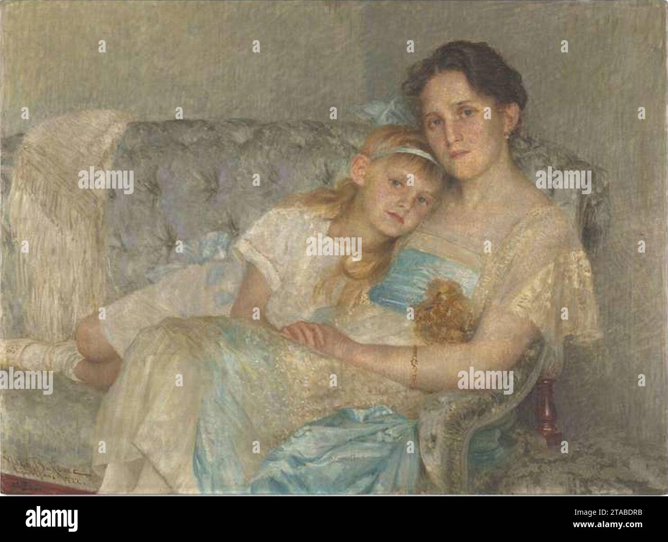 Vlaho Bukovac - Zlatica in Marija Hribar Stock Photo - Alamy