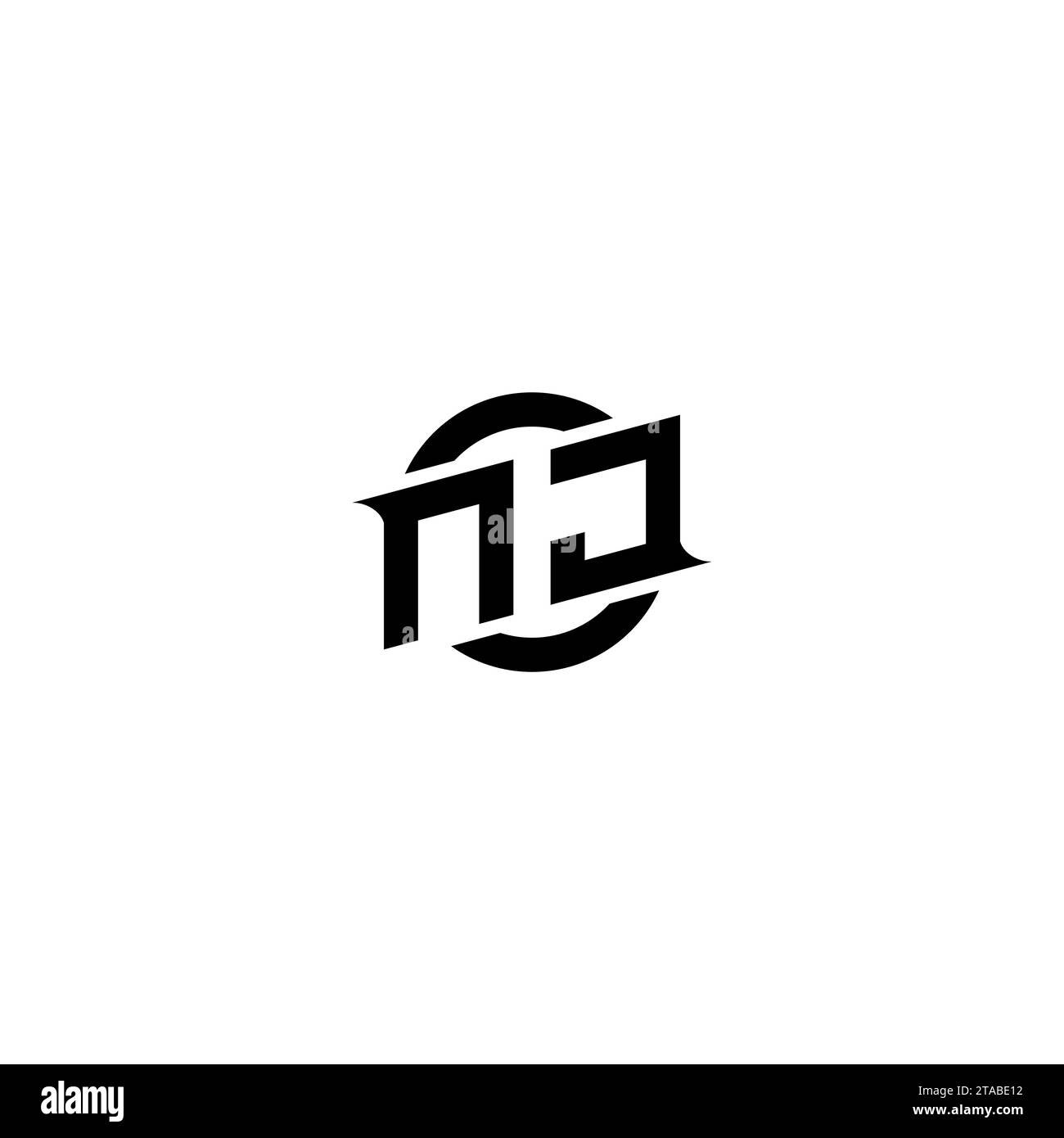 NJ initial game logo, banner design for your e-sports or streaming team ...