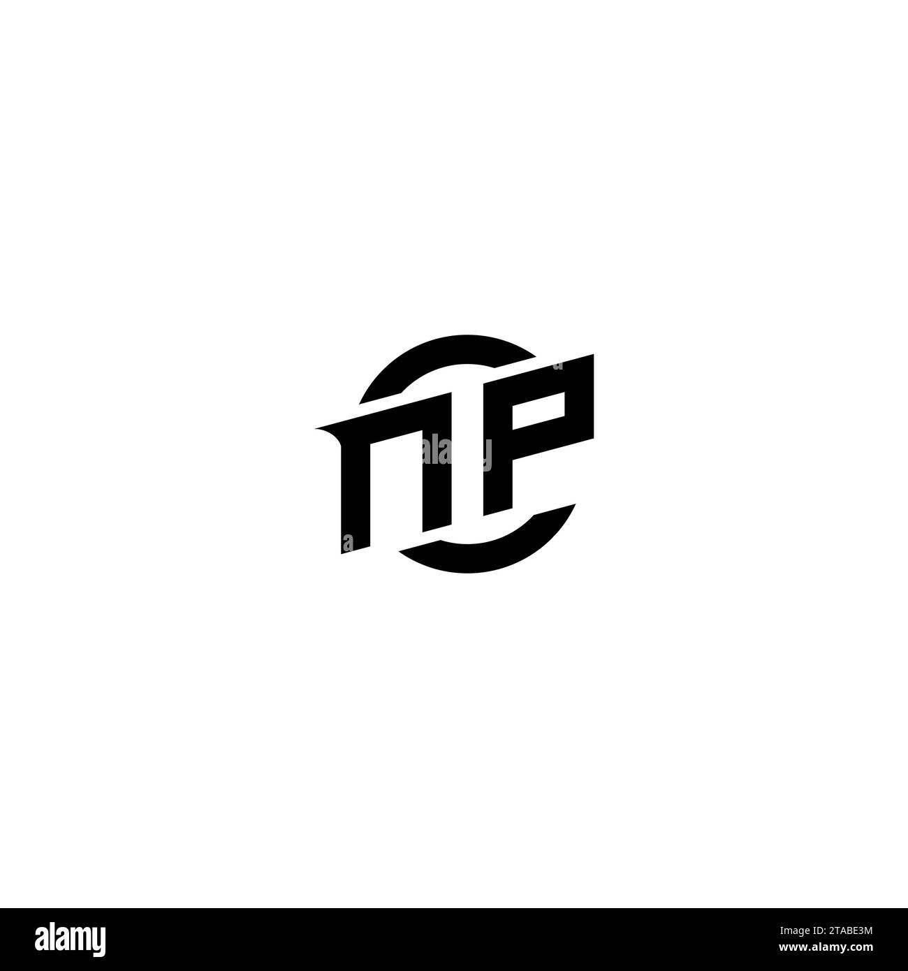 NP initial game logo, banner design for your e-sports or streaming team ...