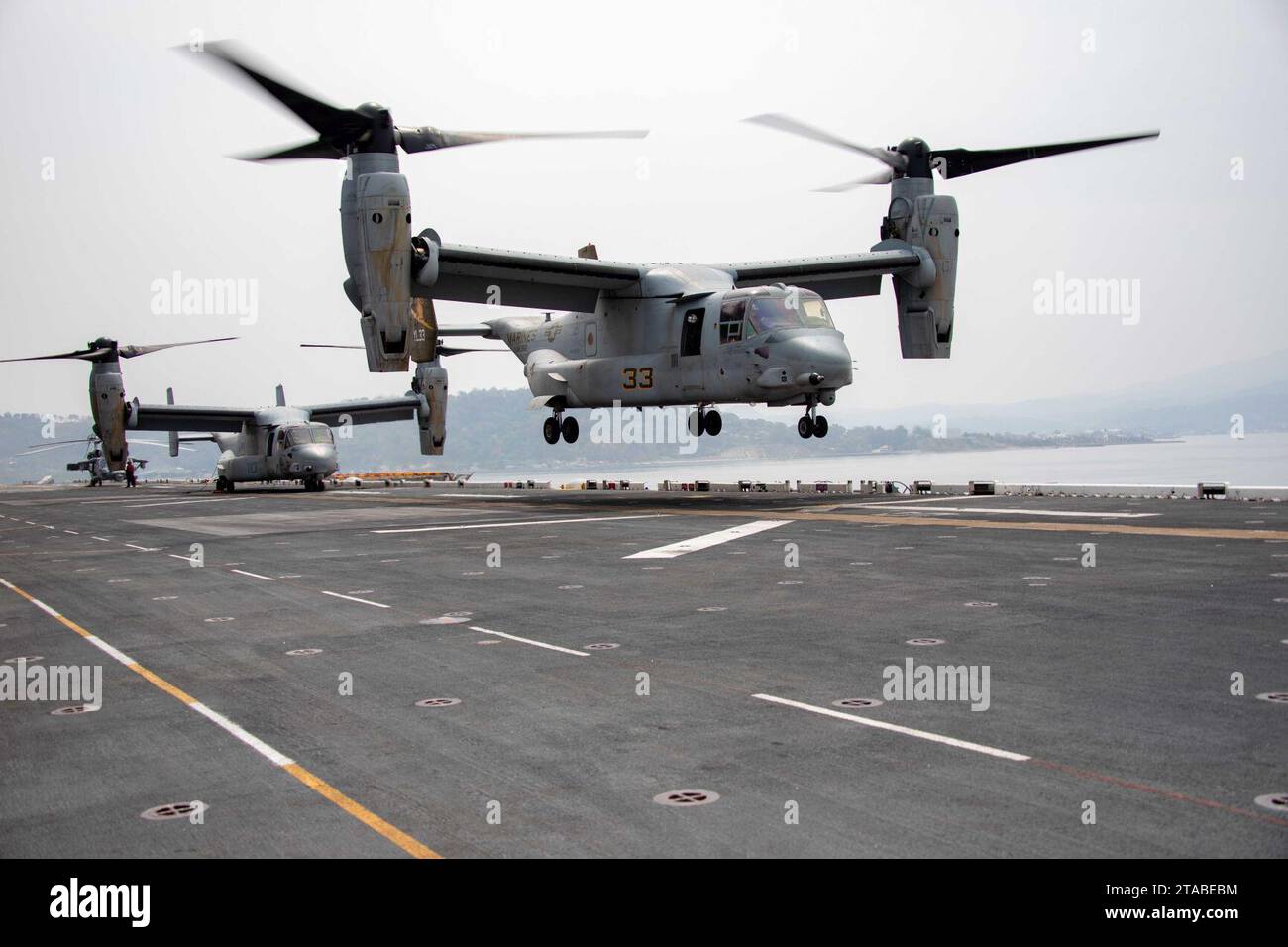 VMM-362 MV-22B lifts off from USS Makin Island during Balikatan 2023 ...