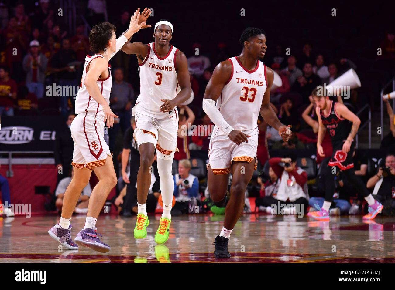 LOS ANGELES, CA - NOVEMBER 29: USC Trojans forward Vincent Iwuchukwu (3 ...