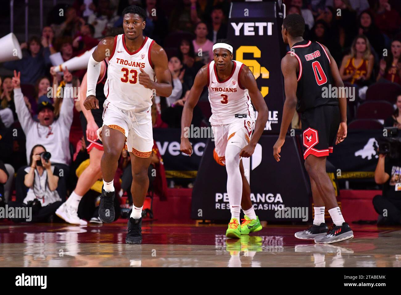 LOS ANGELES, CA - NOVEMBER 29: USC Trojans forward Vincent Iwuchukwu (3 ...