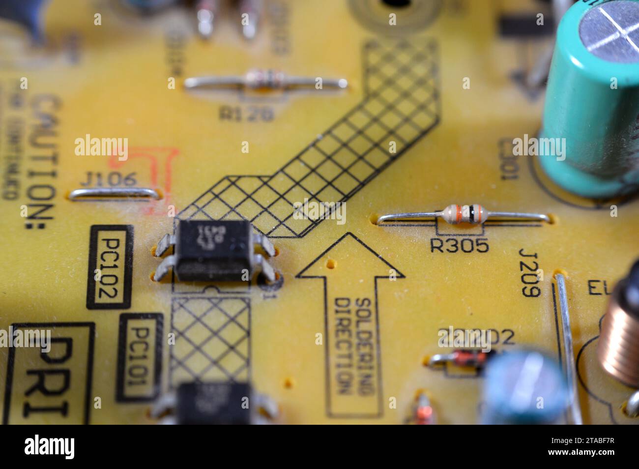 Cairo, Egypt, October 30 2023: interior of LED TV Television main board ...