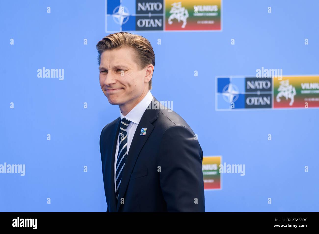 VILNIUS, LITHUANIA. 11th July 2023. Antti Hakkanen, Minister of Defence ... VILNIUS, LITHUANIA. 11th July 2023. Antti Hakkanen, Minister of Defence ...
