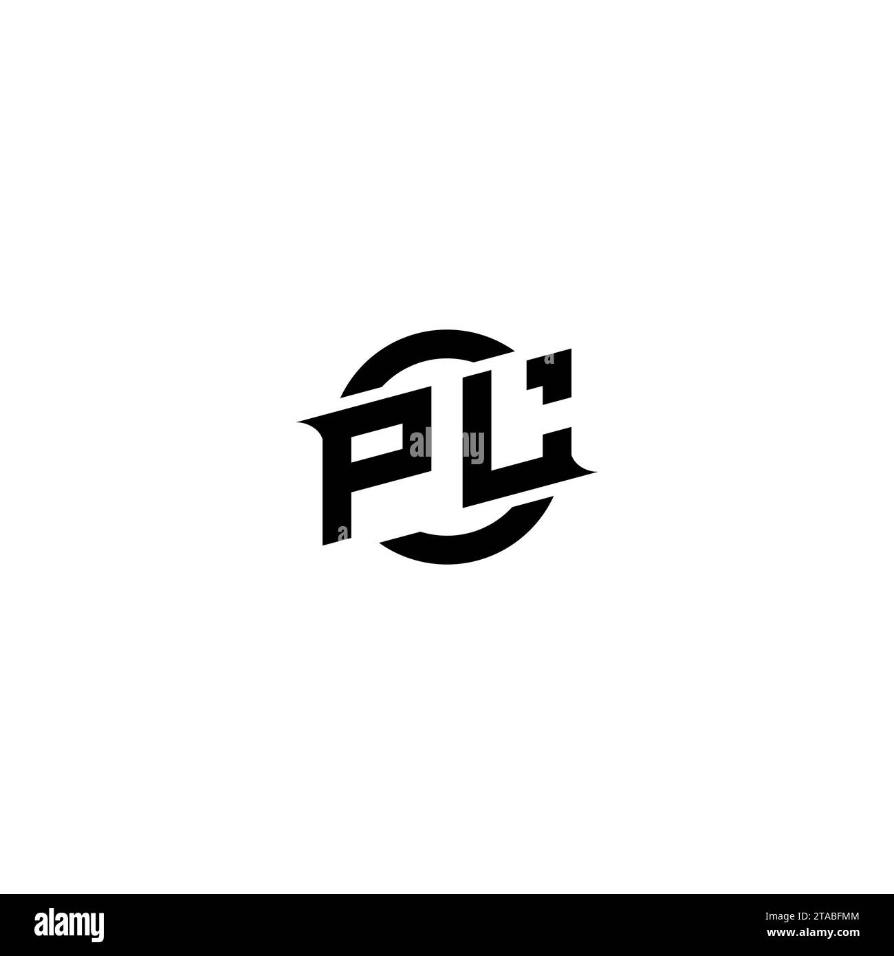 PL initial game logo, banner design for your e-sports or streaming team ...