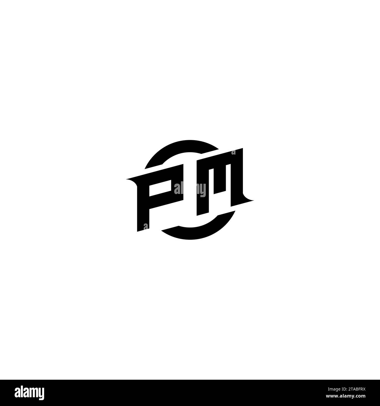 PM initial game logo, banner design for your e-sports or streaming team ...