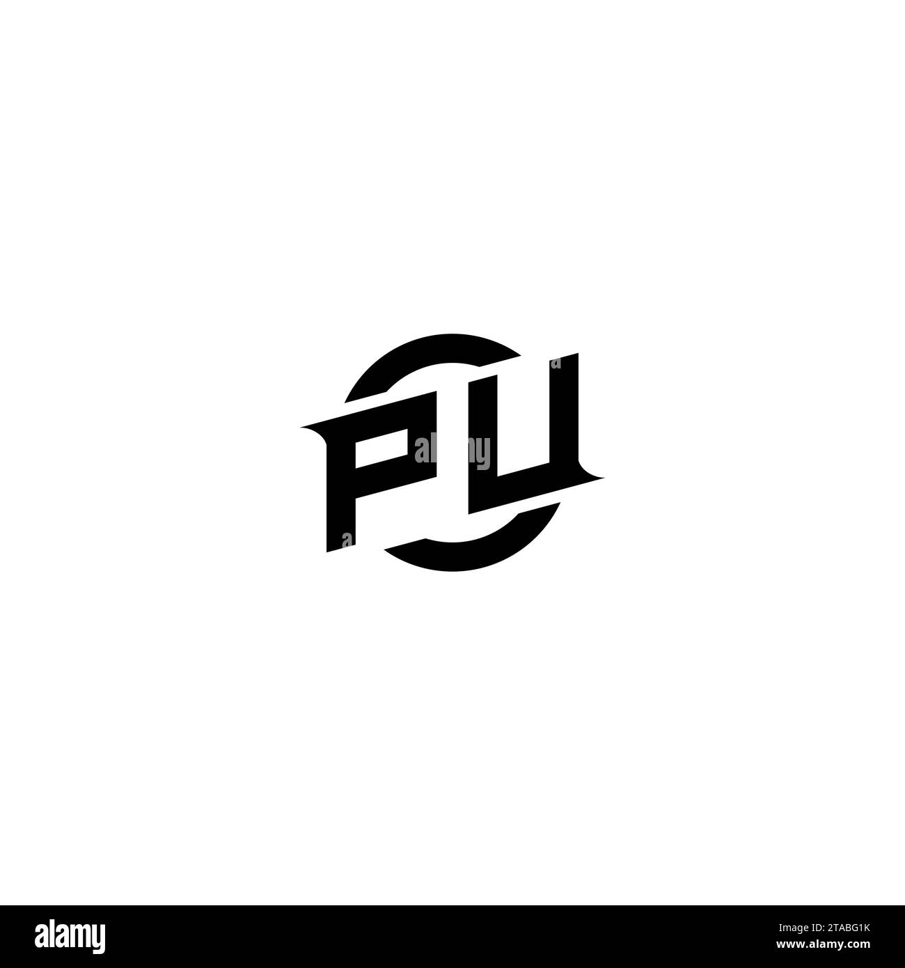 PU initial game logo, banner design for your e-sports or streaming team ...