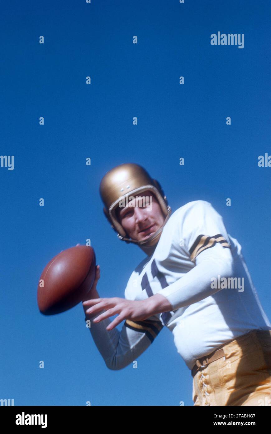 ANNAPOLIS, MD - MARCH, 1955: Quarterback George Welsh #11 of the Navy ...