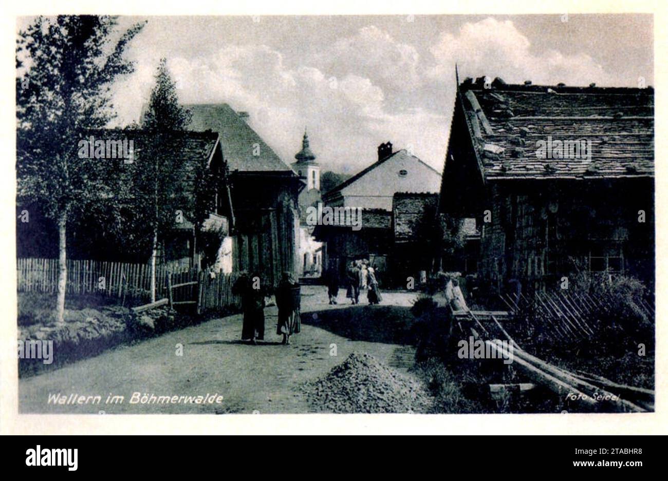Volary, historická pohlednice, foto J. Seidel (šumag17 Stock Photo - Alamy