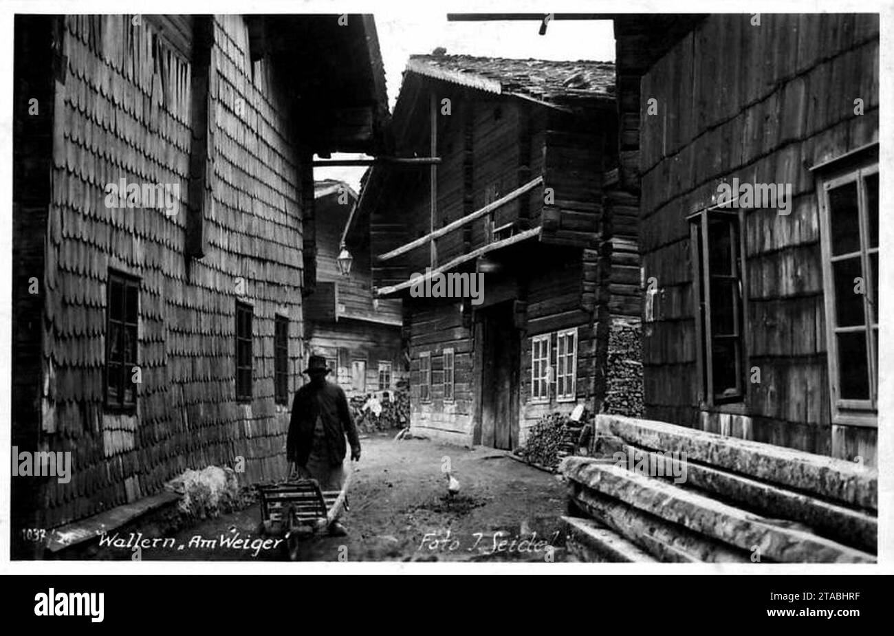 Volary, historická pohlednice, foto J. Seidel (šumag9 Stock Photo - Alamy