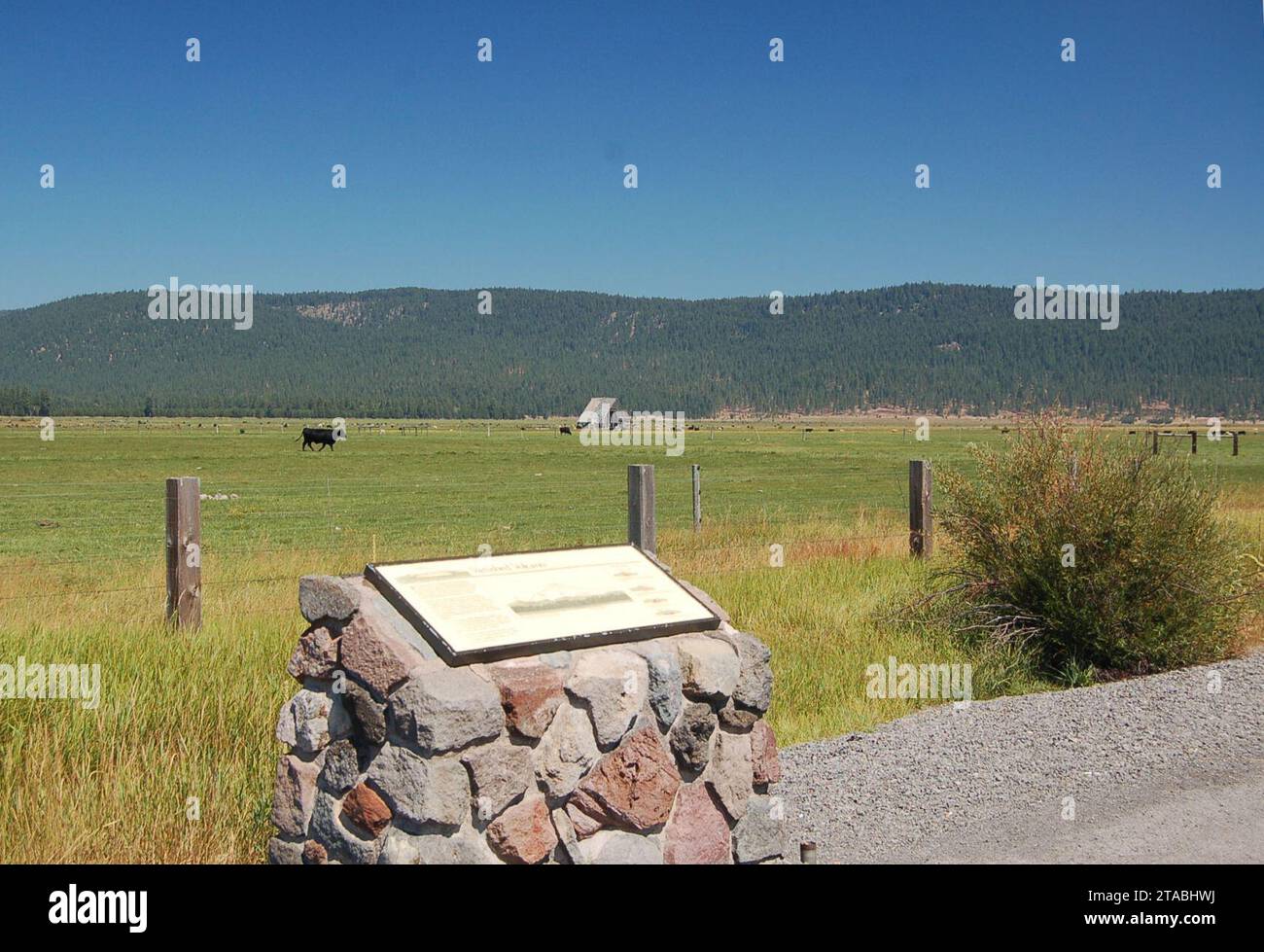 Volcanic Legacy Scenic Byway - Sign and View at Vanished Volcano ...