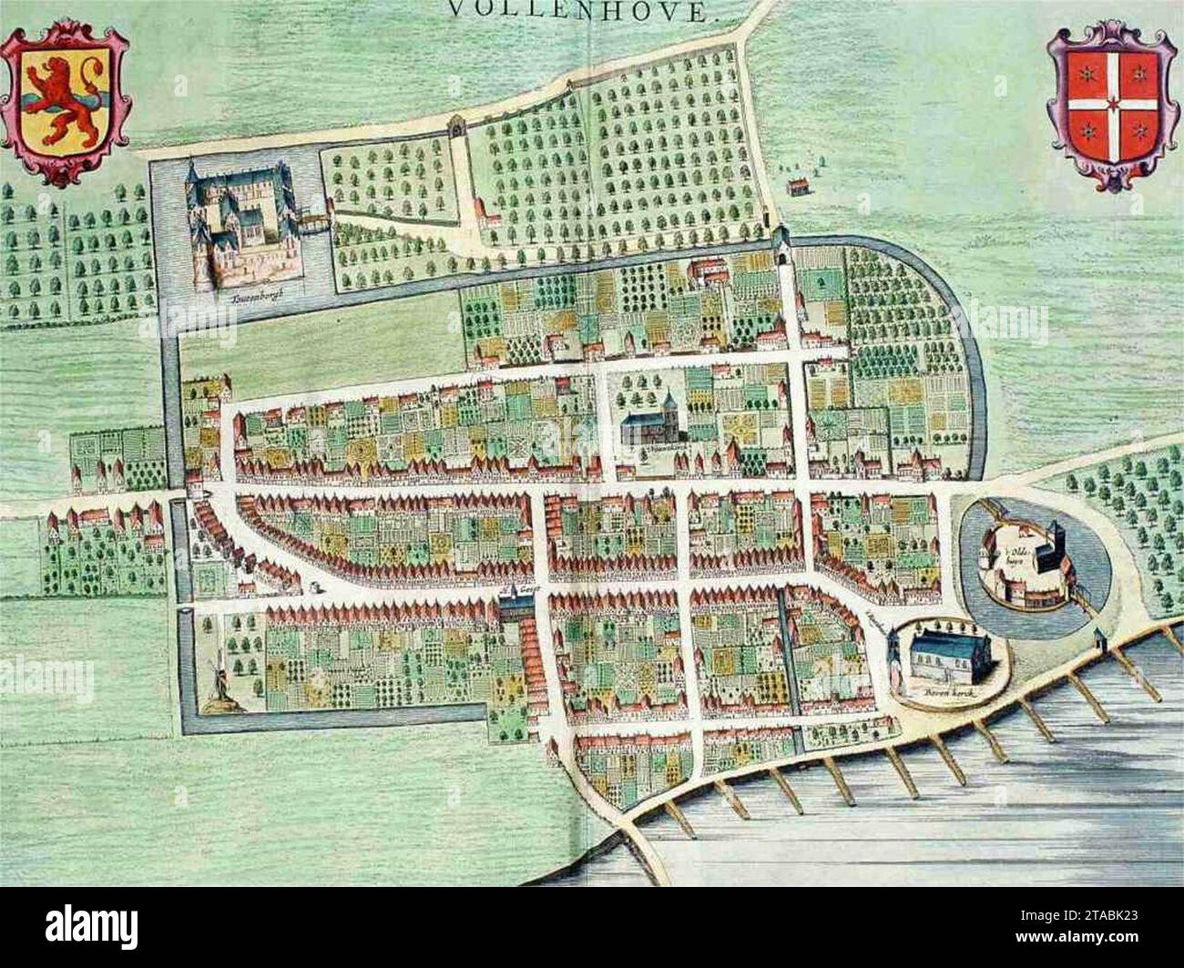 Vollenhove Kaart Frederik de Wit Stock Photo - Alamy