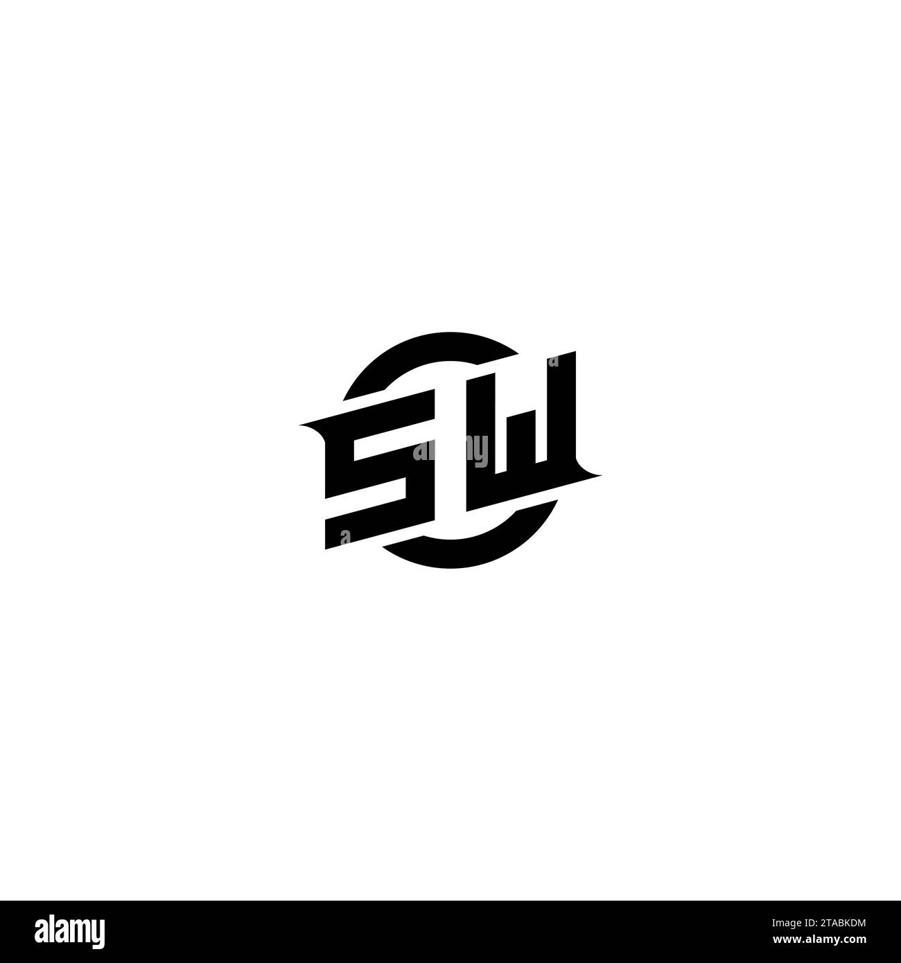 SW initial game logo, banner design for your e-sports or streaming team ...
