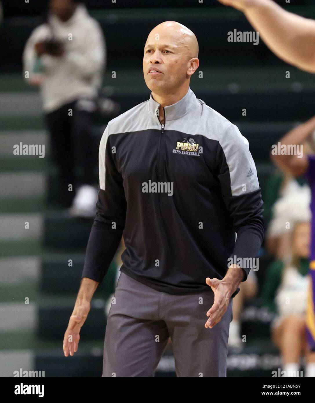 New Orleans, USA. 29th Nov, 2023. Prairie View A&M Panthers head coach Byron Smith watches over ...
