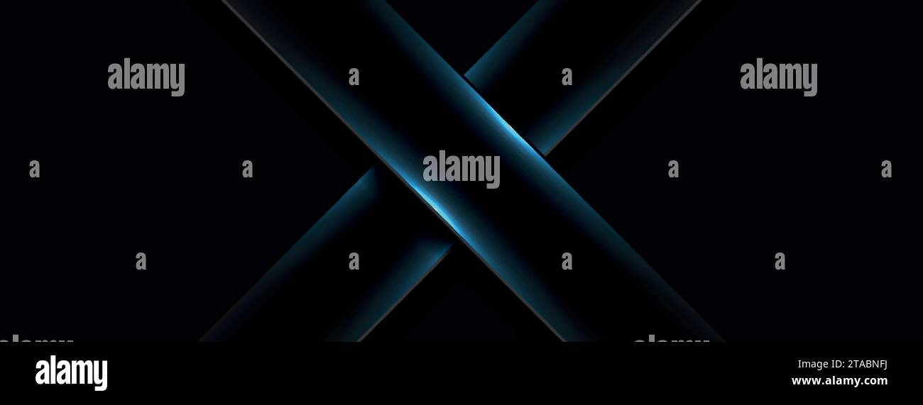 Black abstract corporate frame banner with blue glowing light. Vector ...