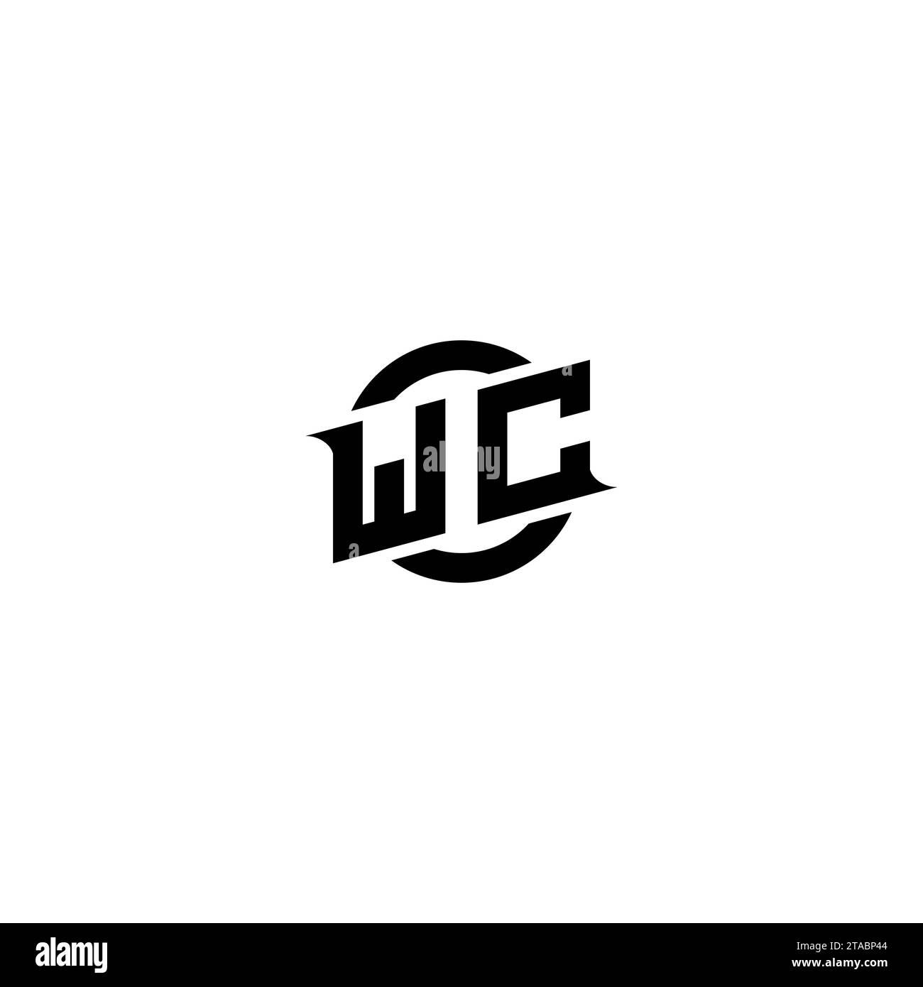 WC initial game logo, banner design for your e-sports or streaming team ...