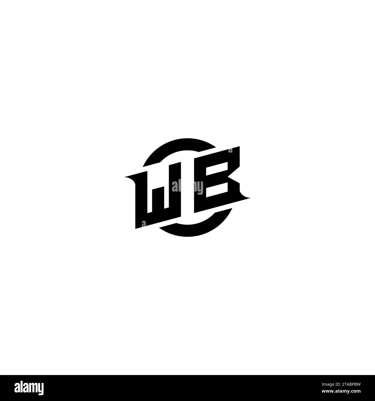 WB initial game logo, banner design for your e-sports or streaming team ...