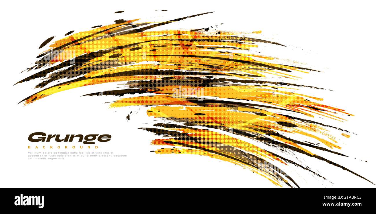 Brown and Orange Brush Background with Halftone Effect. Sport ...