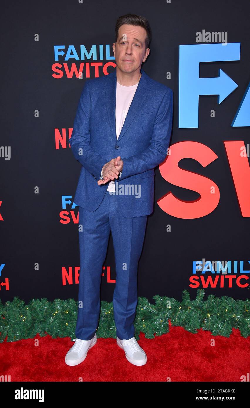 Ed Helms arrives at the premiere of "Family Switch," Wednesday, Nov. 29 ...