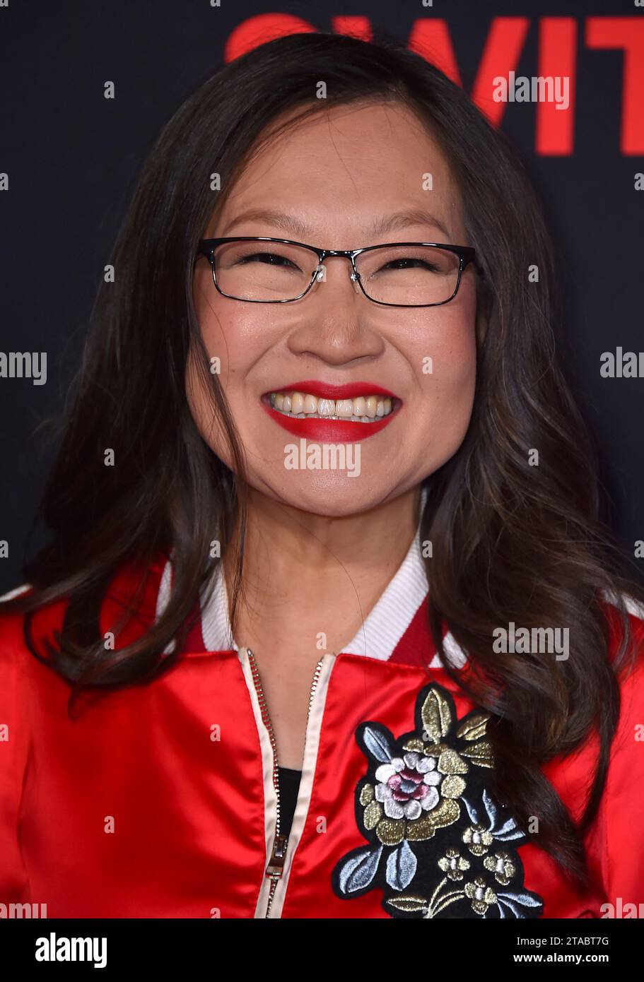 Helen Hong arrives at the premiere of "Family Switch," Wednesday, Nov ...