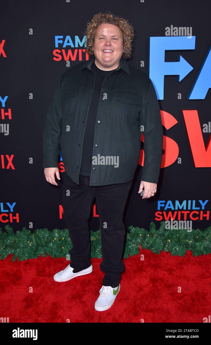 Fortune Feimster arrives at the premiere of "Family Switch," Wednesday ...