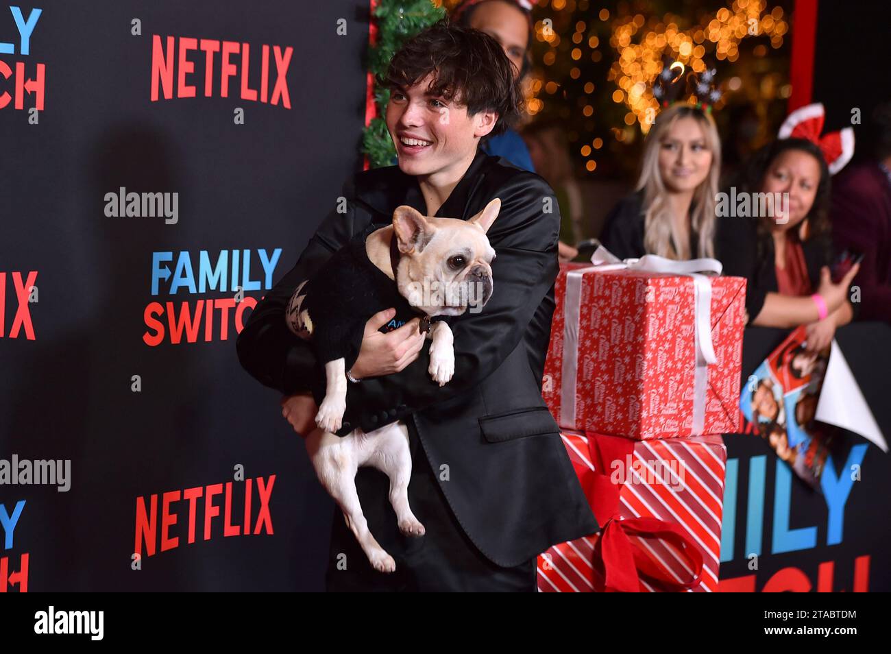 Brady Noon arrives at the premiere of "Family Switch," Wednesday, Nov ...