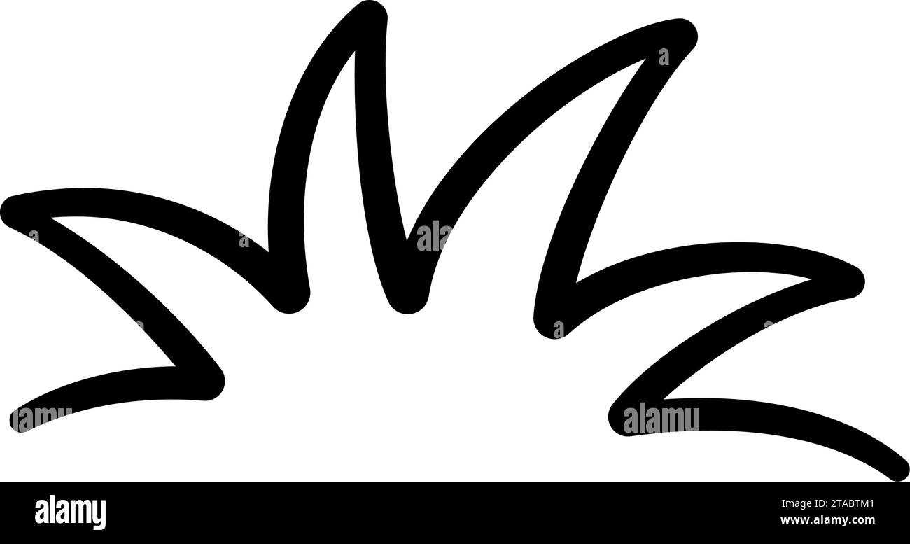 Doodle manga comic expression element. Hand drawn shine sunburst ray ...