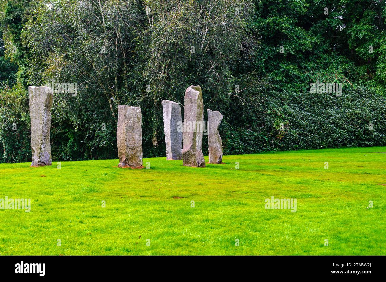 Belfast County Down Northern Ireland, July 01 2023 - Stone pillars art ...