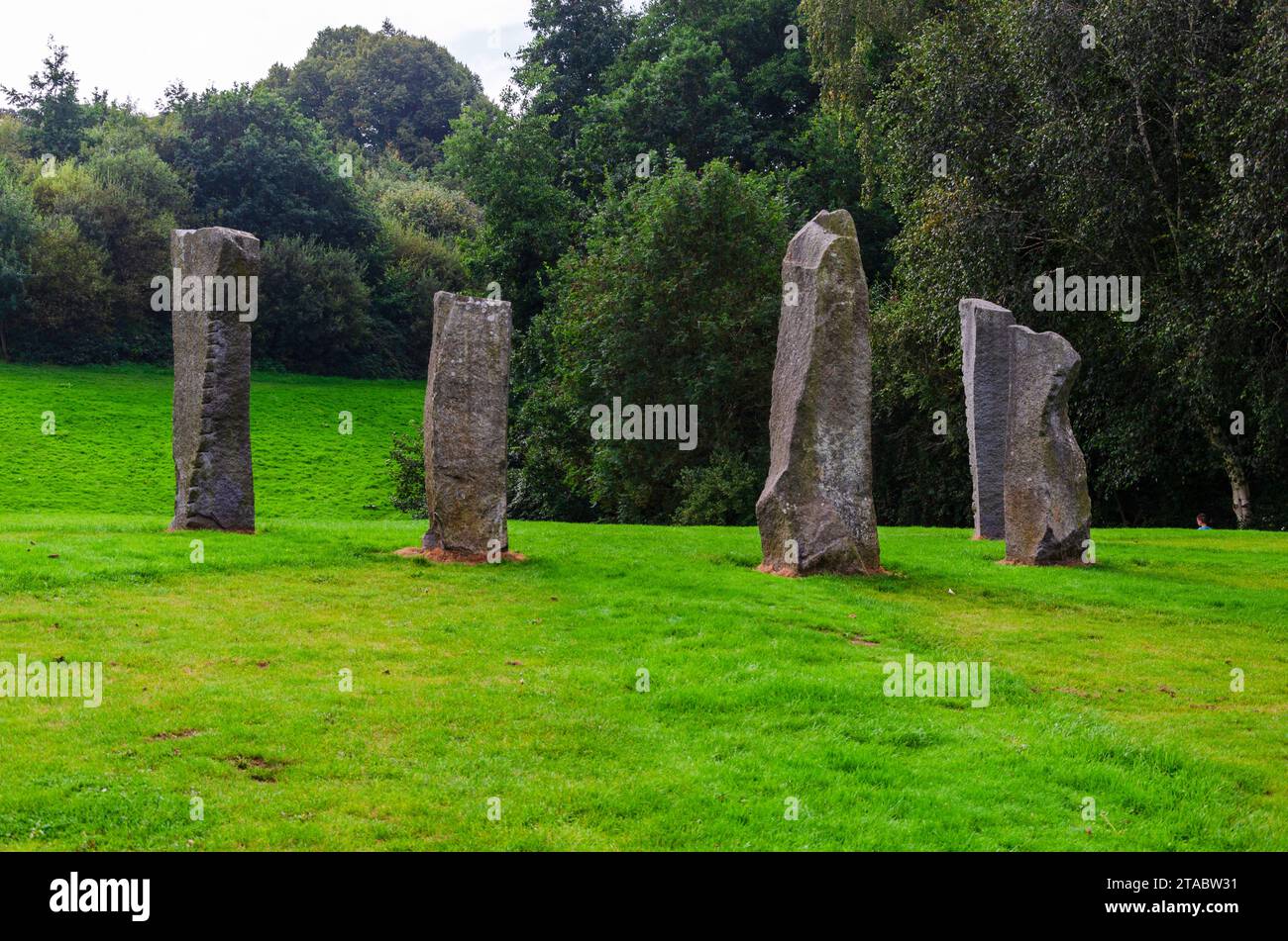 Belfast County Down Northern Ireland, July 01 2023 - Stone pillars art ...
