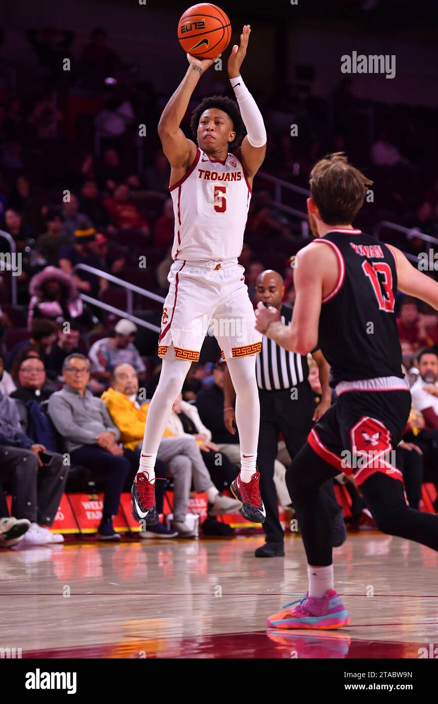 LOS ANGELES, CA - NOVEMBER 29: USC Trojans guard Boogie Ellis (5 ...