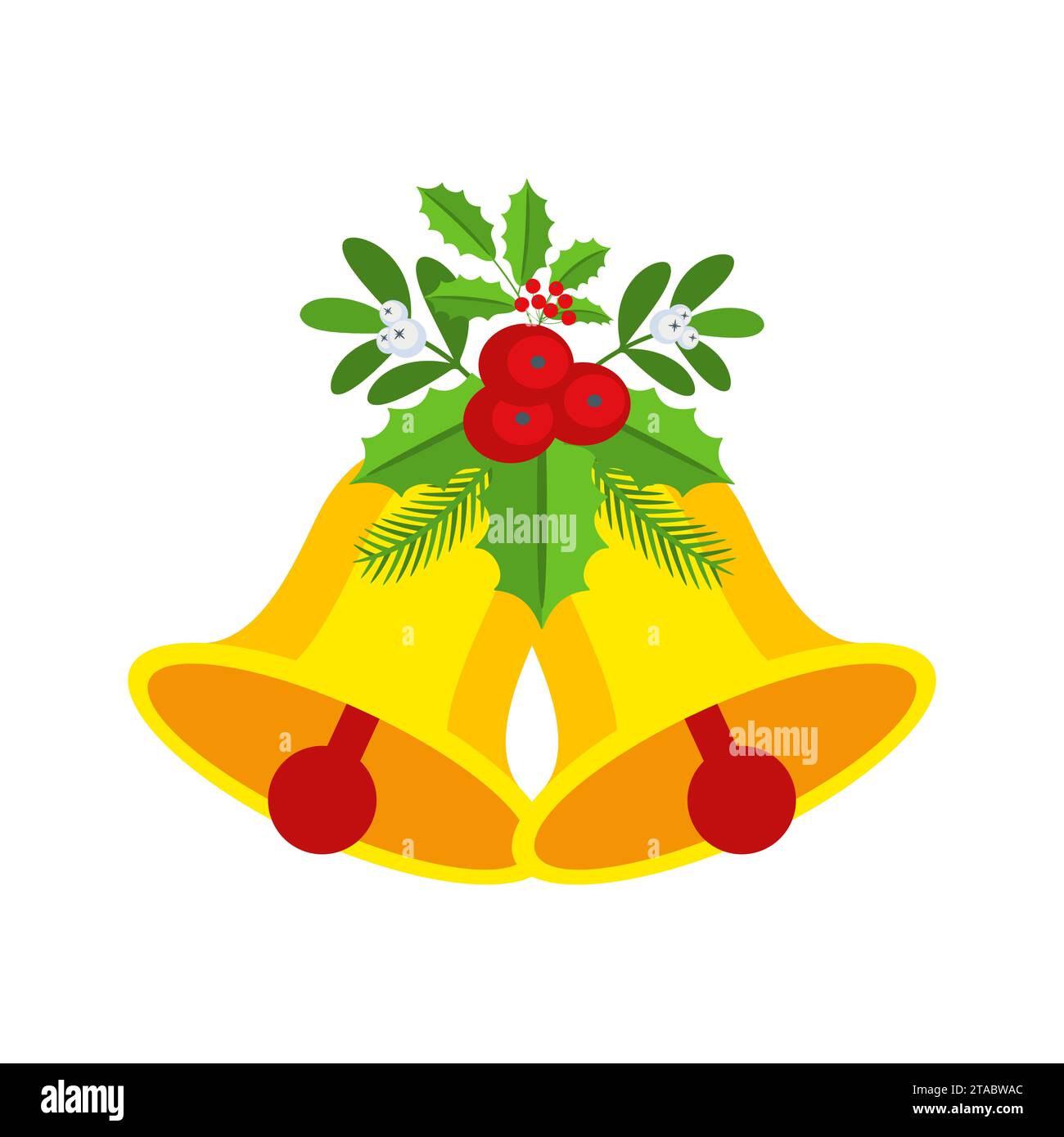 Jingle bells holly berries illustration Cut Out Stock Images & Pictures ...