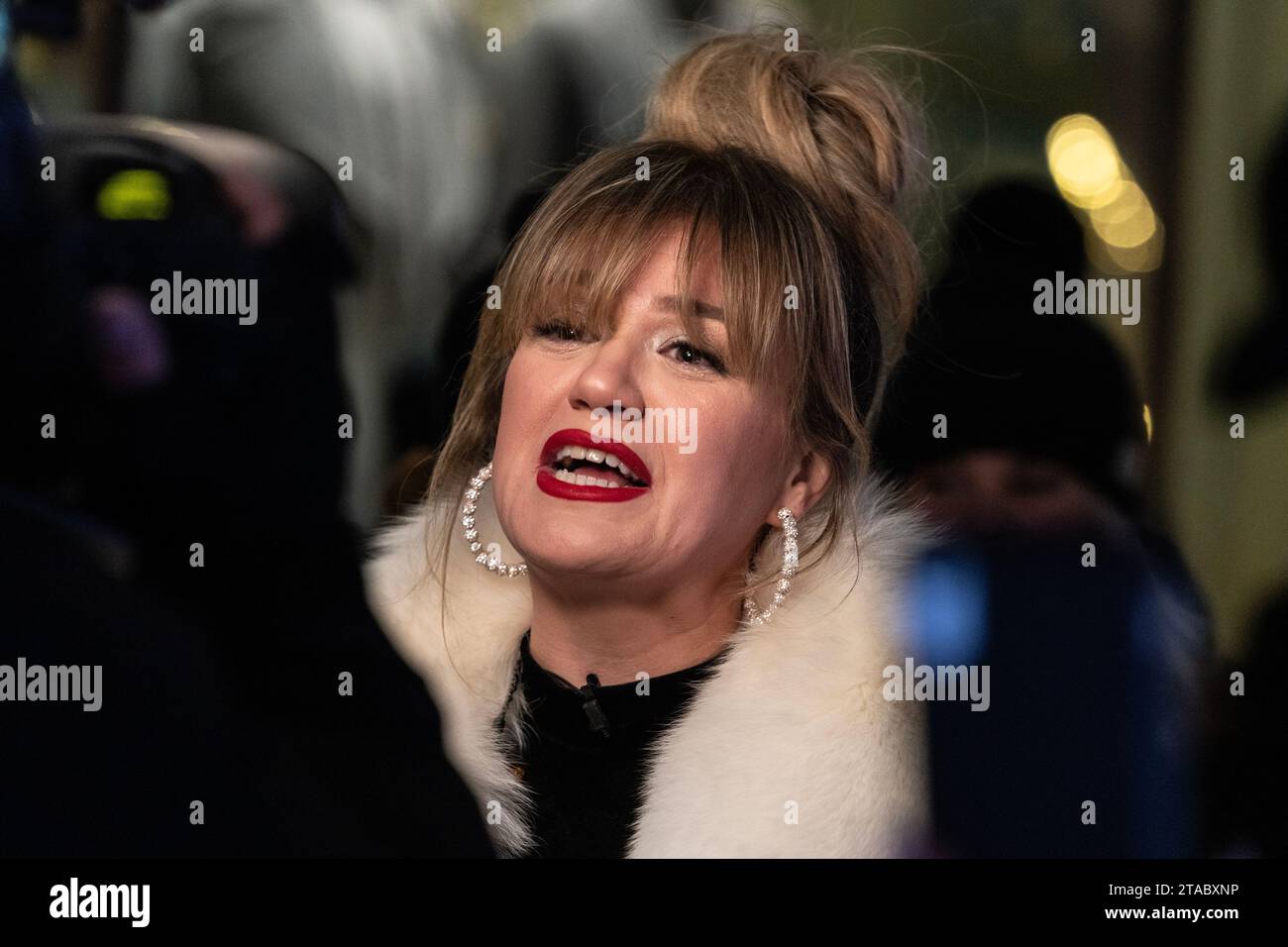 Kelly Clarkson hosts and performs during the 91st annual Rockefeller ...