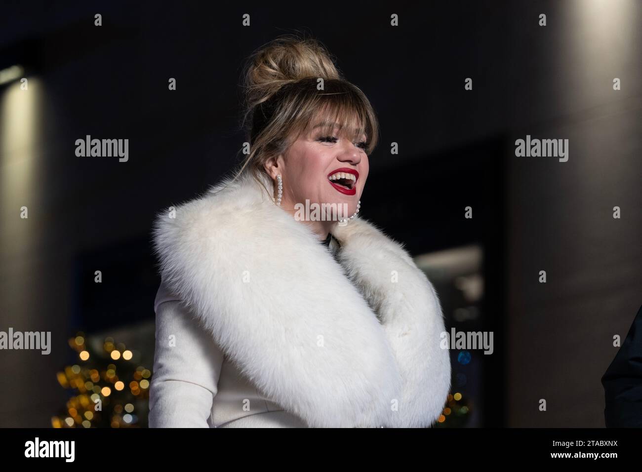 Kelly Clarkson hosts and performs during the 91st annual Rockefeller ...