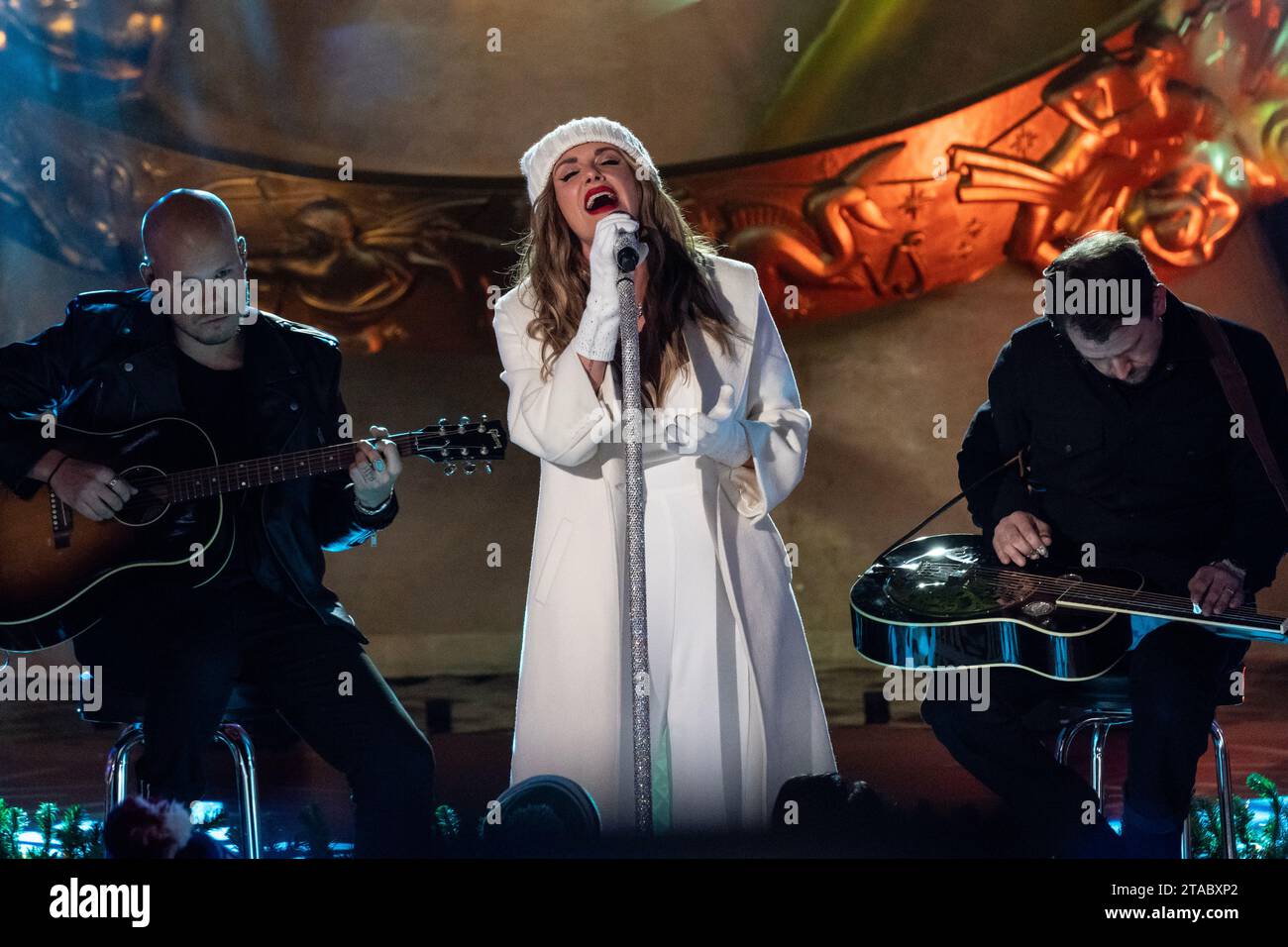 Carlie Pearce performs during the 91st annual Rockefeller Center ...