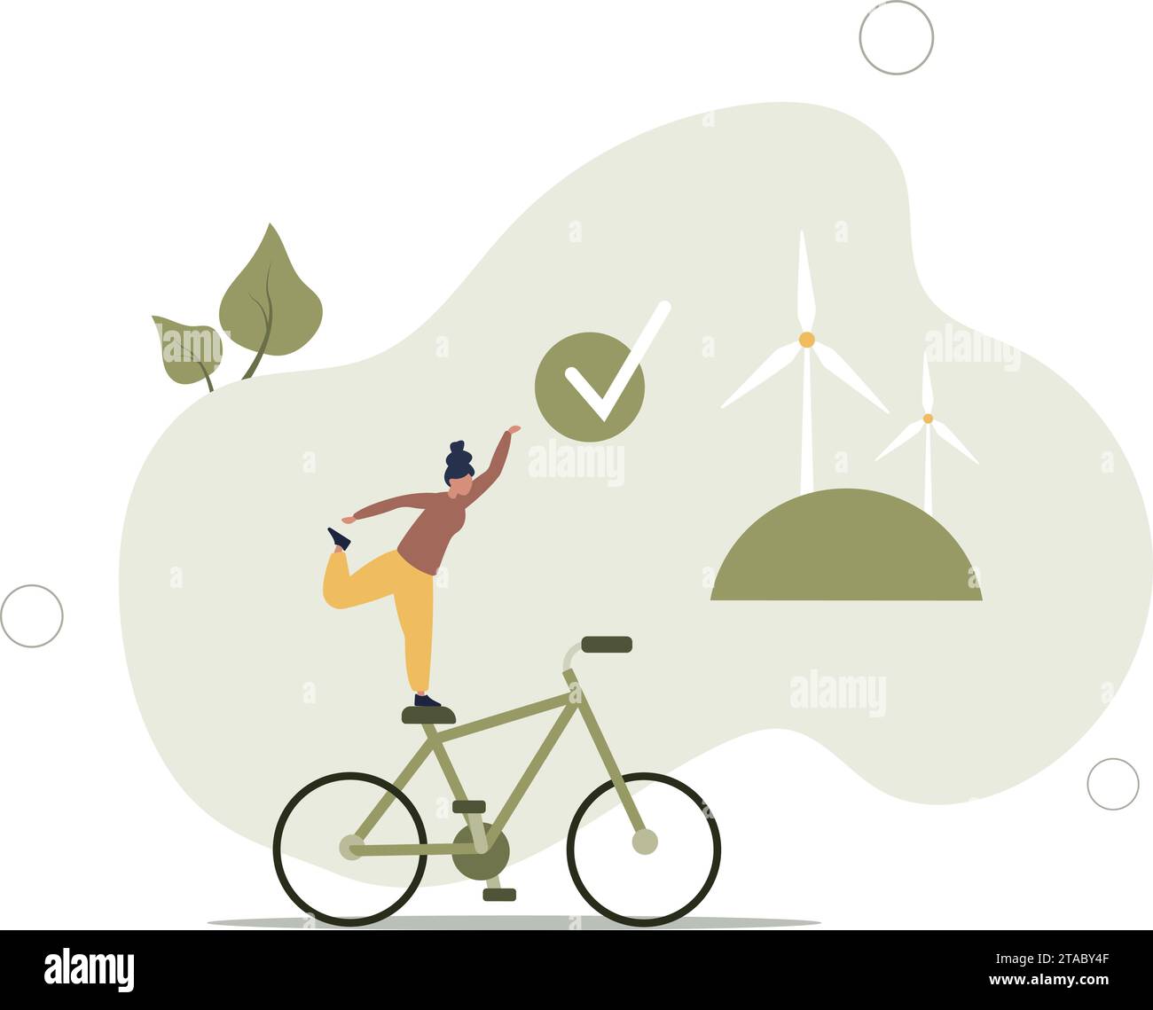 Sustainable living. Characters in modern eco city driving e-bike near ...