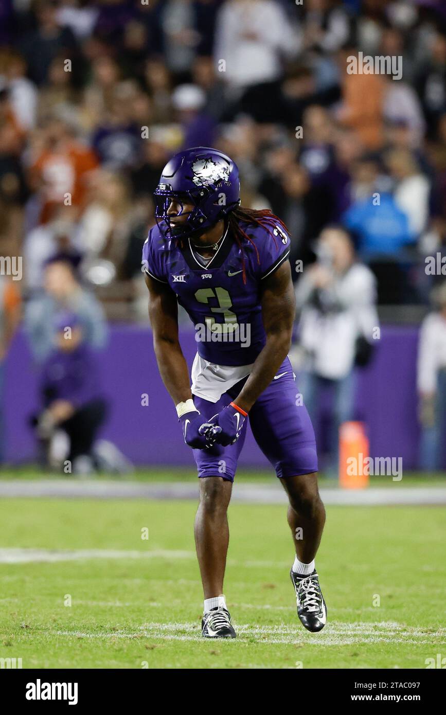 TCU wide receiver Savion Williams (3) lines up for the snap during an ...