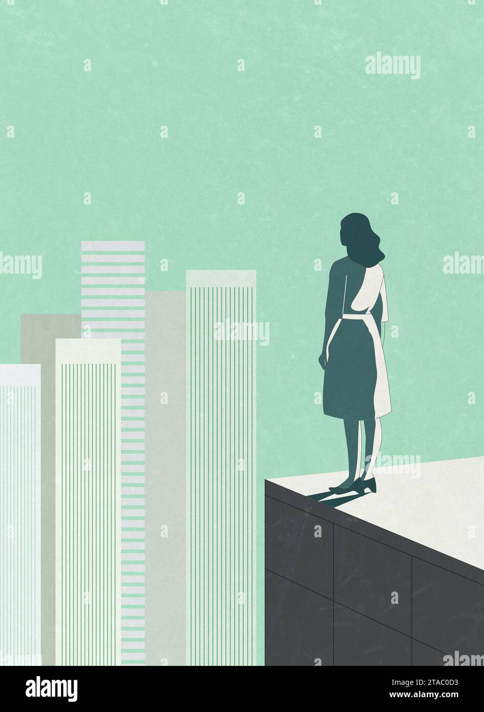 Illustration woman stress standing hi-res stock photography and images ...