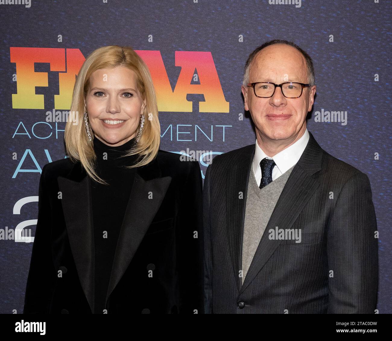 New York, USA. 23rd Nov, 2023. (L-R) Amanda Smith and Jim Fallon arrive ...