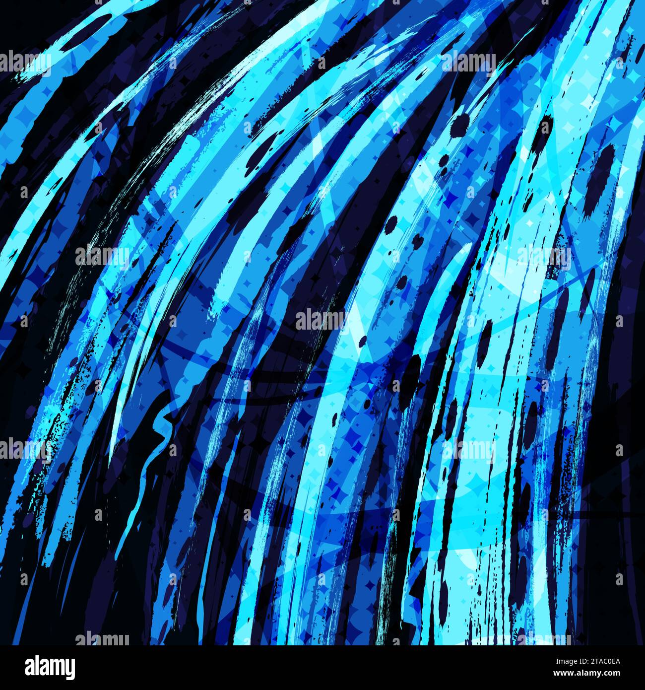 Abstract Blue Brush Background with Halftone Style. Grunge Sport Banner ...