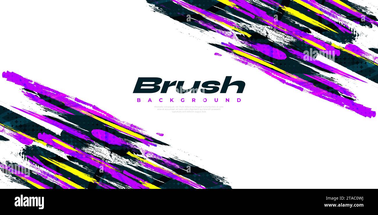 Abstract Colorful Brush Background with Sporty Style. Grunge Sport ...