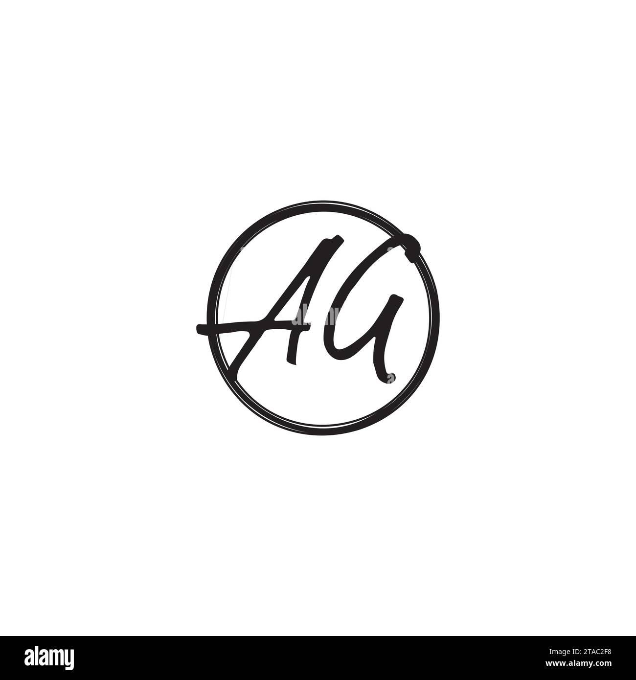 AG initial logo letters in high quality professional design that will ...