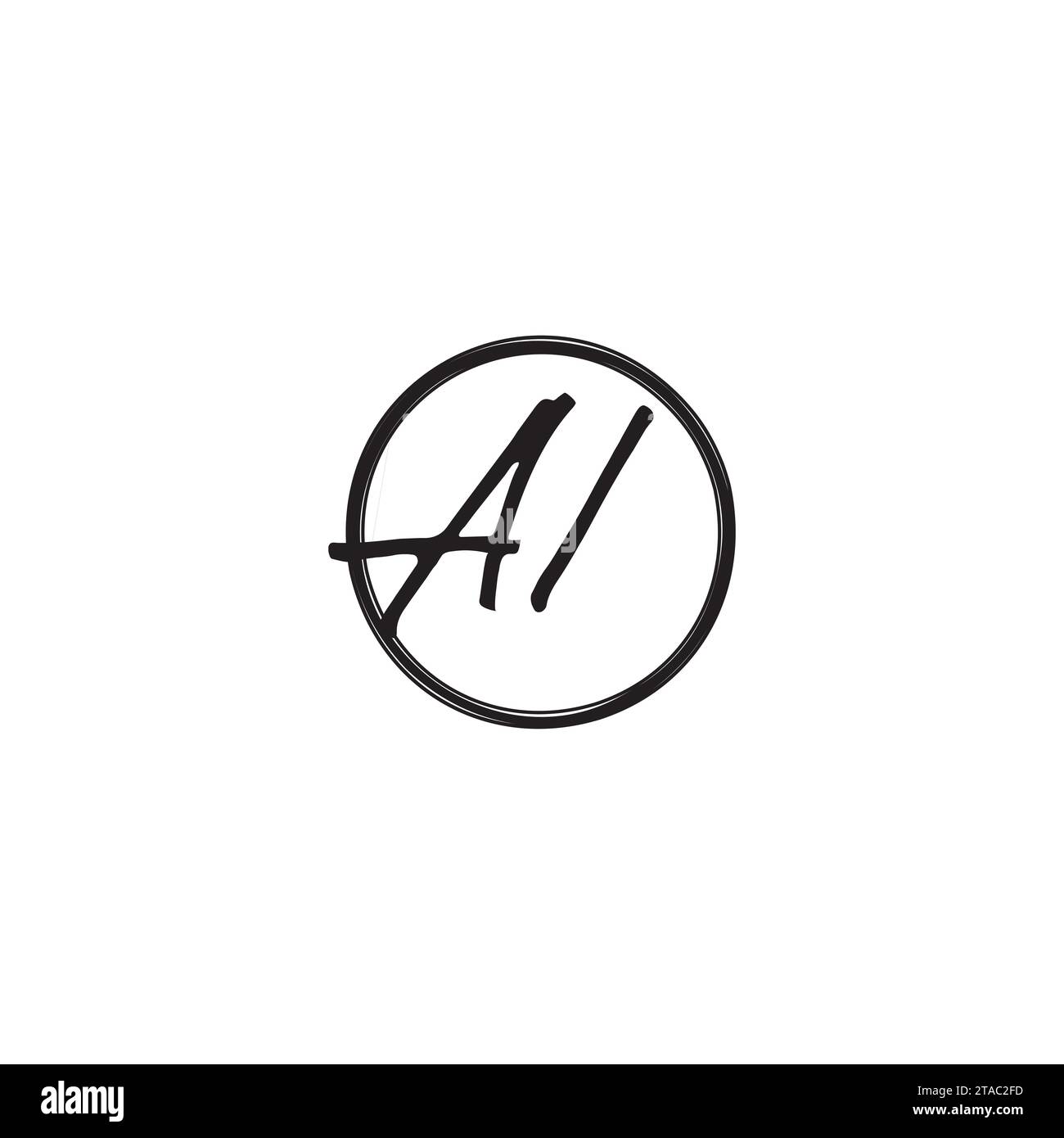 AI initial logo letters in high quality professional design that will ...