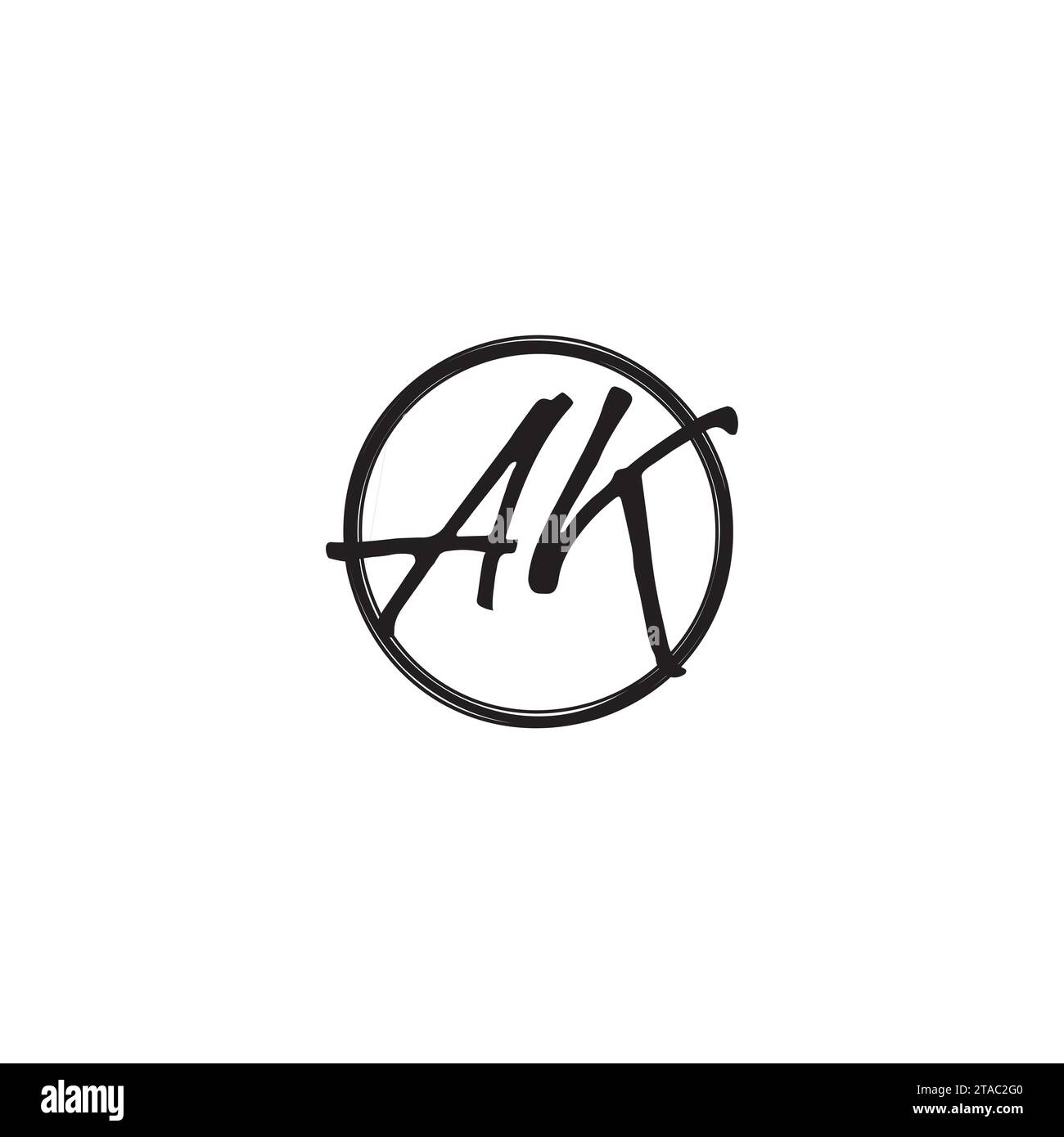 AK initial logo letters in high quality professional design that will ...