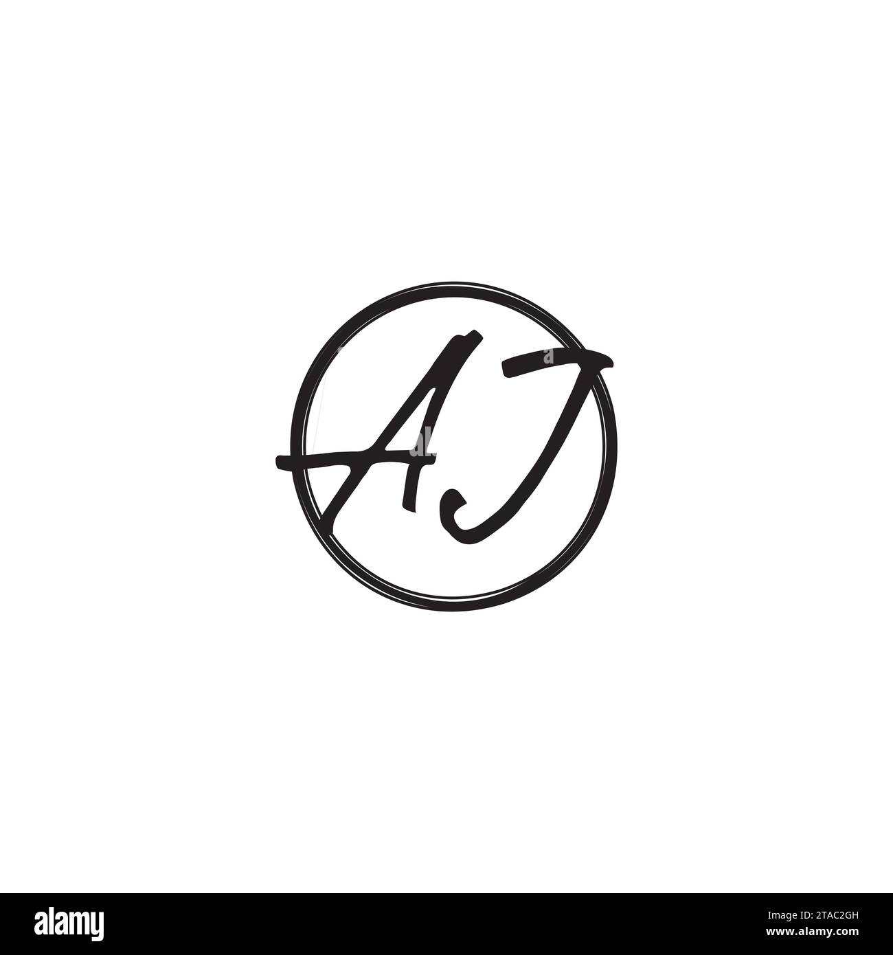 Logo initial letters aj vector vectors hi-res stock photography and ...
