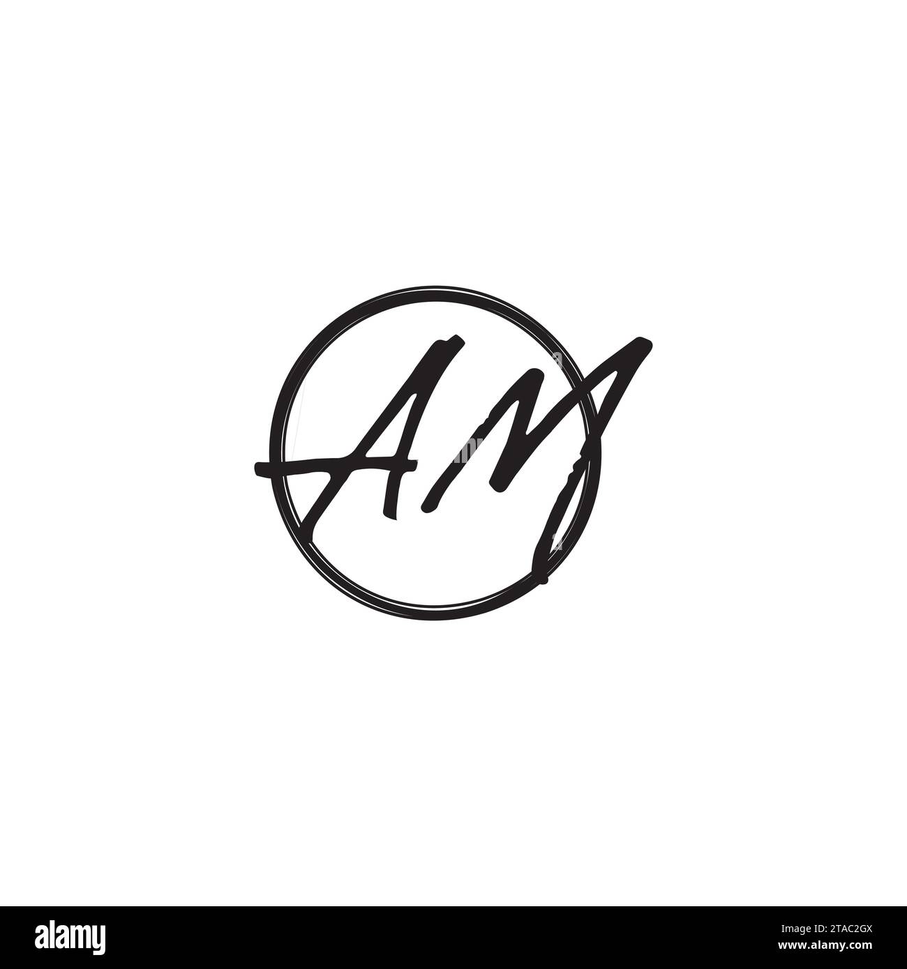 AM initial logo letters in high quality professional design that will ...