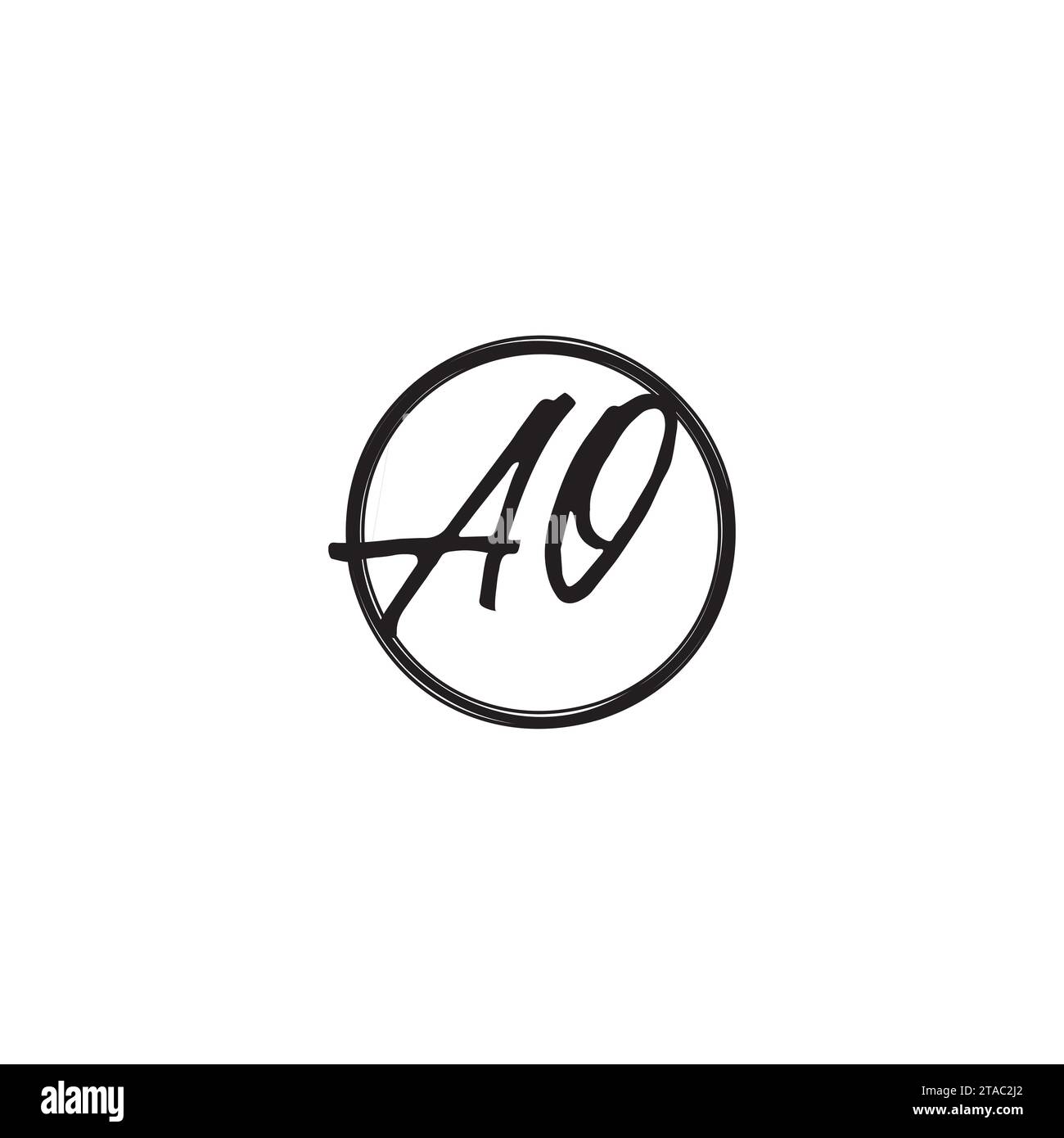 AO initial logo letters in high quality professional design that will ...