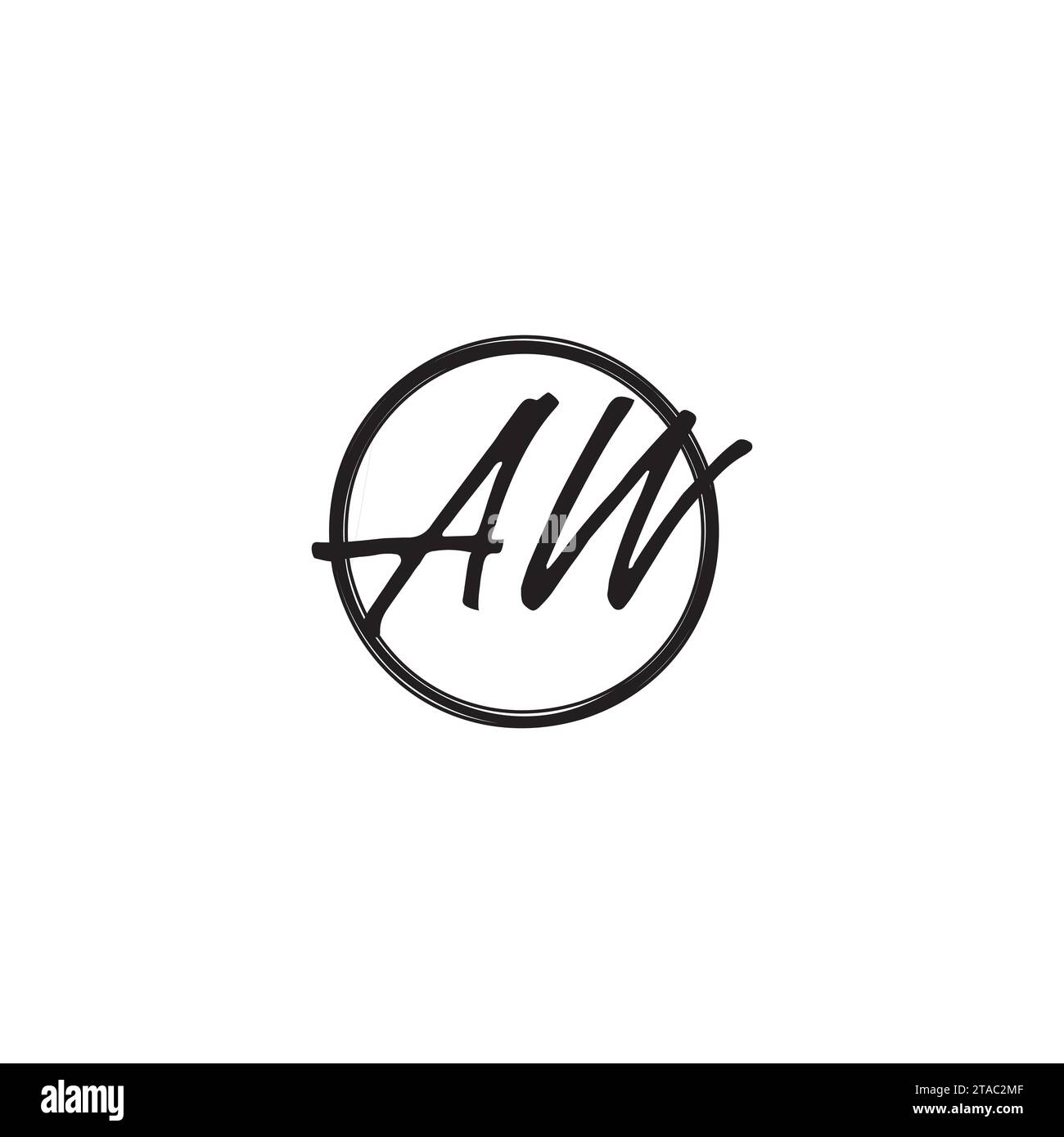 Logo initial letters aw vector vectors hi-res stock photography and ...