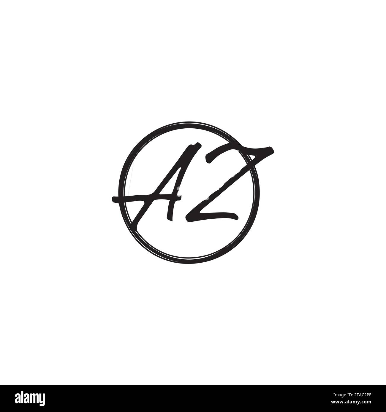 Logo initial letters az vector vectors hi-res stock photography and images - Alamy